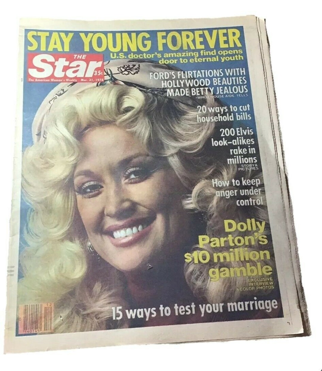 The Star Tabloid Dolly Parton March 21 1978 Newspaper Magazine Farrah ...