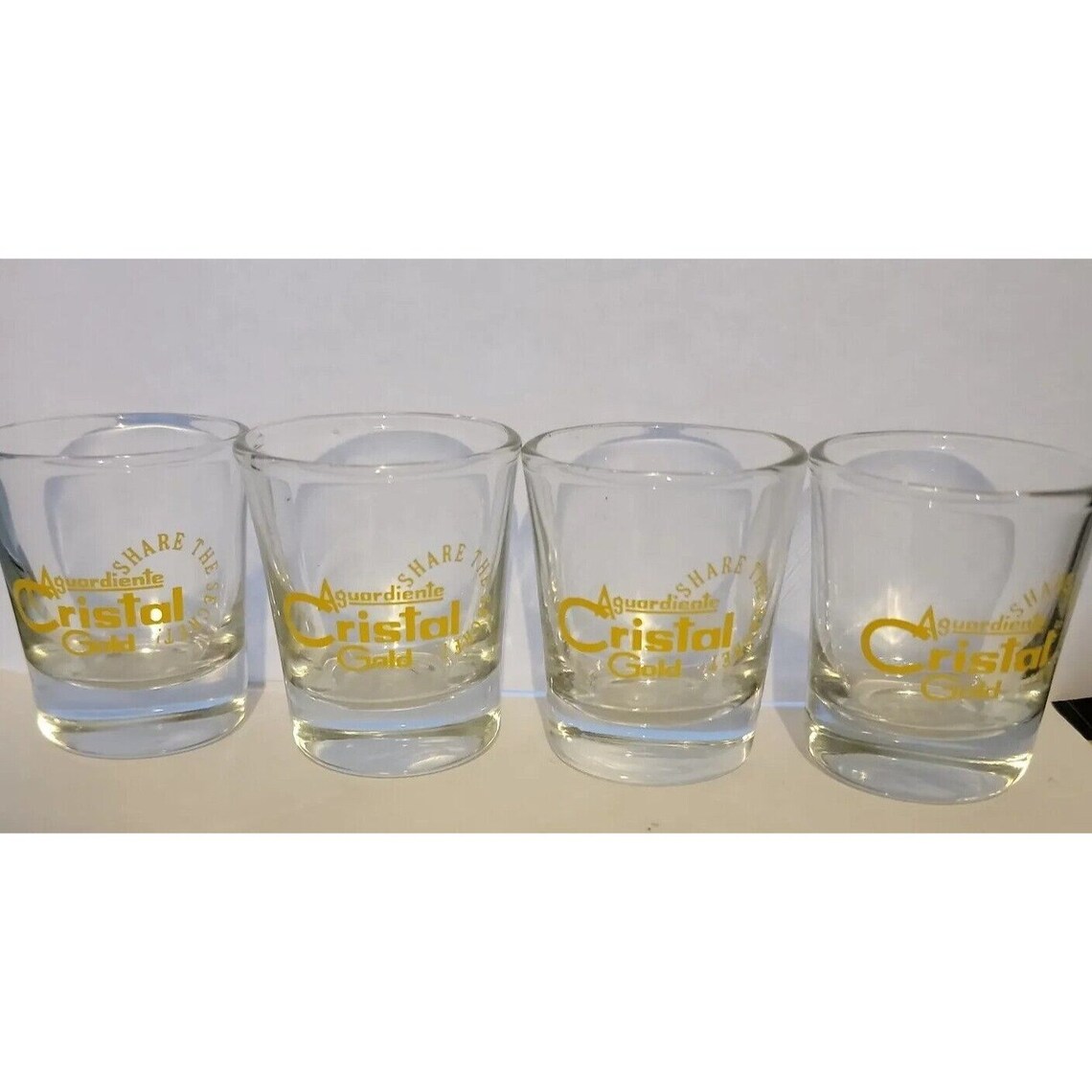 Aguardiente Cristal Gold Shot Glasses Glass Shot Glass Colombia Sugar ...