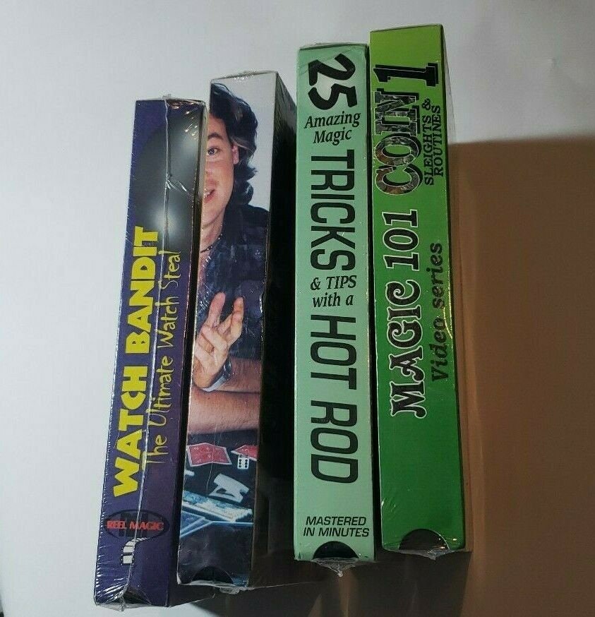 Magic Trick VHS Video Tapes Lot of 4 New Sealed Magician Coin Hot Rod ...