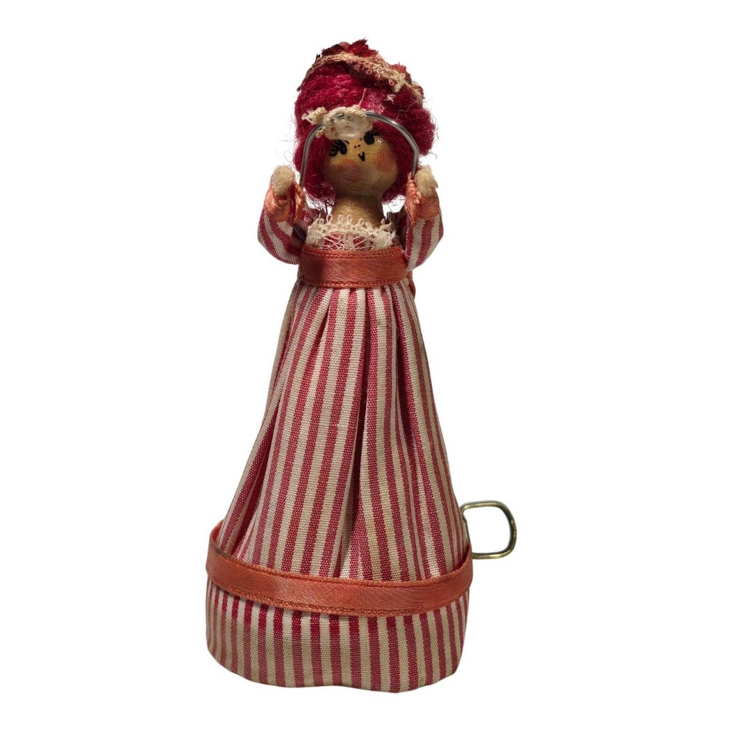 Vintage Ann Fuller Handmade Design Doll Tape Measure Needle Holder Sew ...