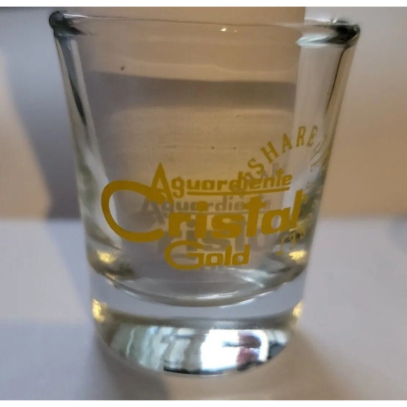 Aguardiente Cristal Gold Shot Glasses Glass Shot Glass Colombia Sugar ...