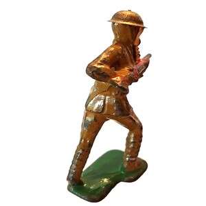 B91 Barclay Toy Soldier Gas Mask Charging With Rifle Tin Helmet VTG ...