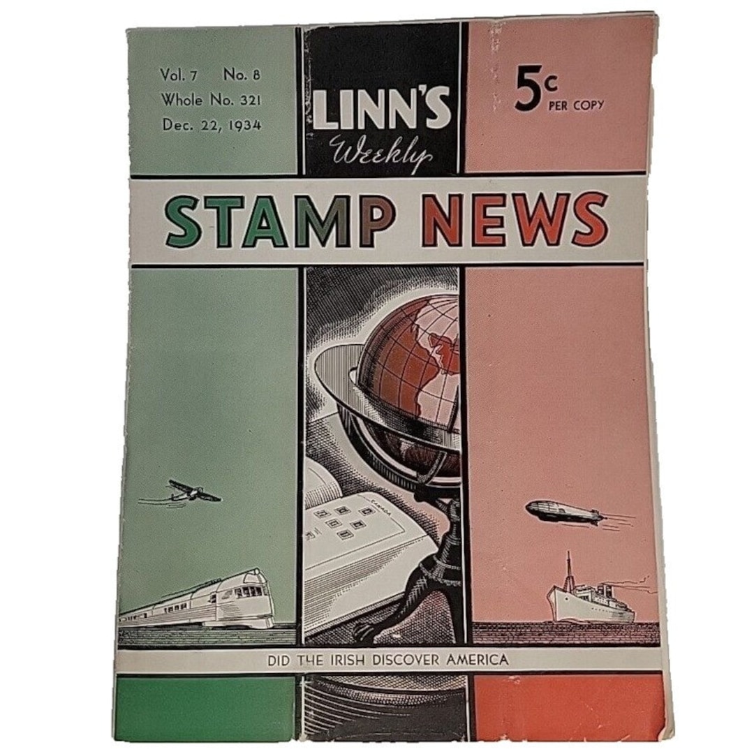 Linn's Weekly Stamp News December 22 1934 Did Irish Discover America ...