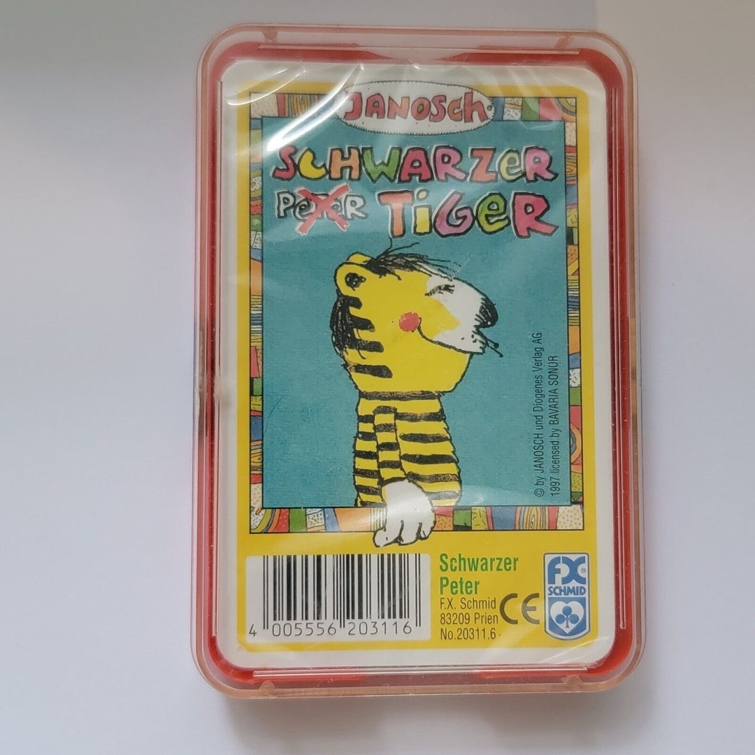 Schwarzer Peter Tiger Janosch FX Schmid Card Game German Germany 1997 ...