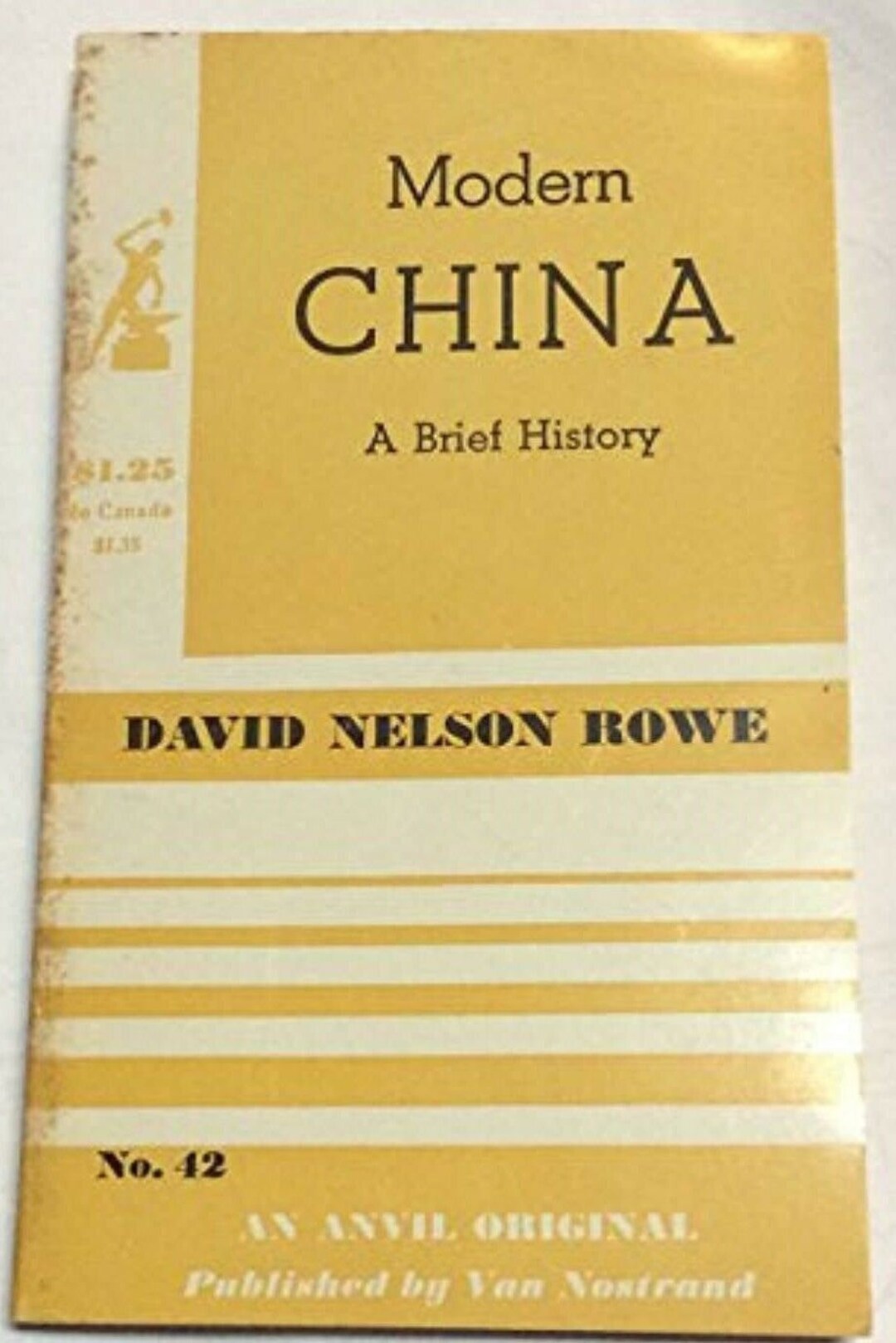 Modern China A Brief History 1959 Paperback Book David Nelson Rowe No ...