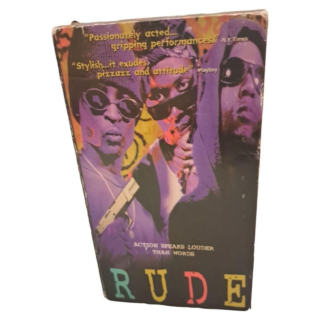 Rude VHS Video Tape Maurice Dean Wint Rachael Crawford Clark Johnson - Etsy
