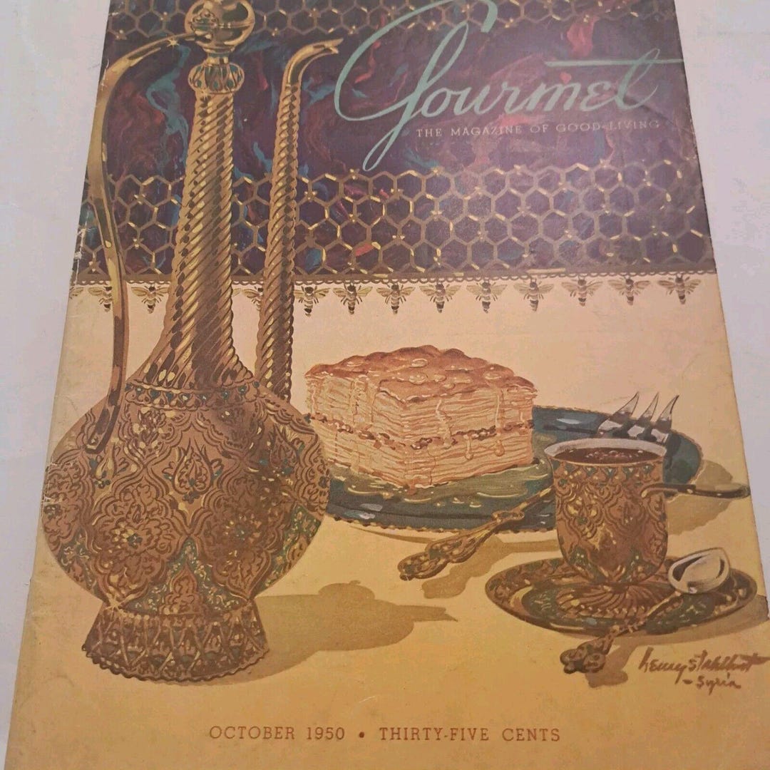 Vintage Gourmet Magazine October 1950 Food Cooking Epicurean 1950s Post ...