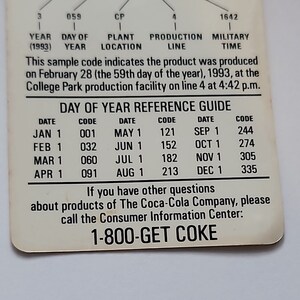 Coca-cola Coke Questions? Answers! Plastic Card Optimum Taste Guide ...