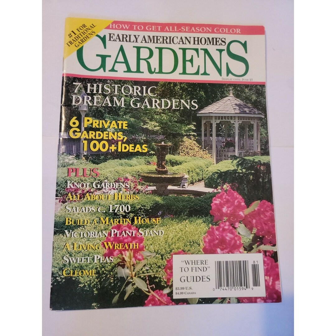 Early American Homes Gardens Magazine Spring 1998 Traditional Historic ...