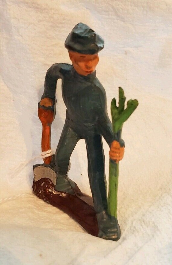Man Planting Tree Toy Soldier Manoil M165 Happy Farmer Farm | Etsy