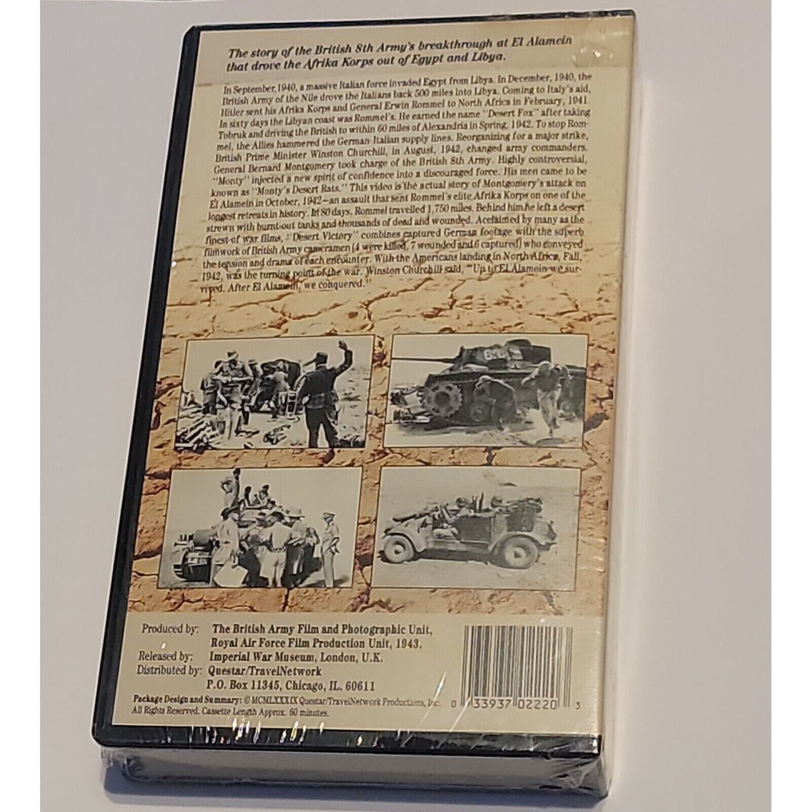 Desert Victory VHS Video Tape Egypt Fox Rommel Montgomery WWII Military ...