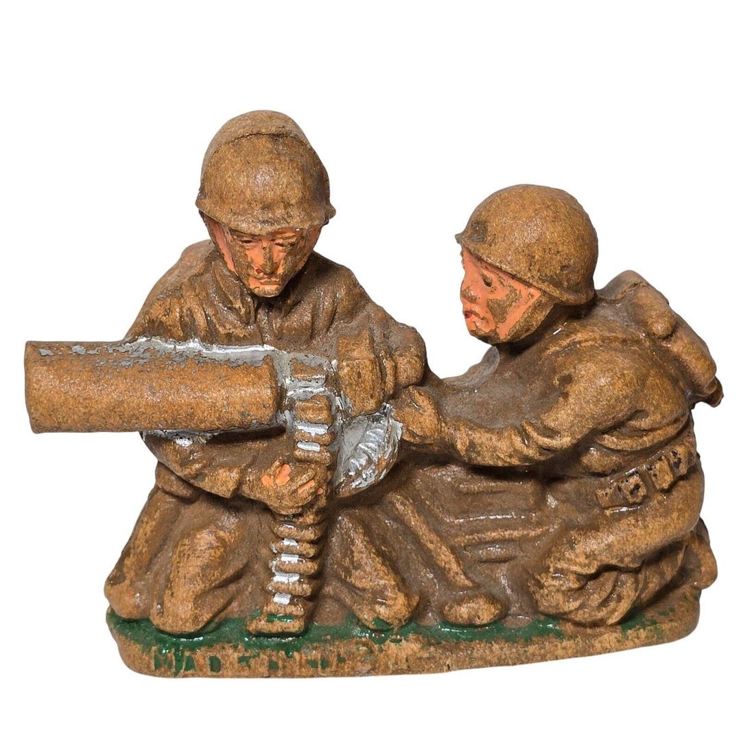 Playwood Plastics Toy Soldier Machine Gunner Loader WWII 1940s Vintage ...