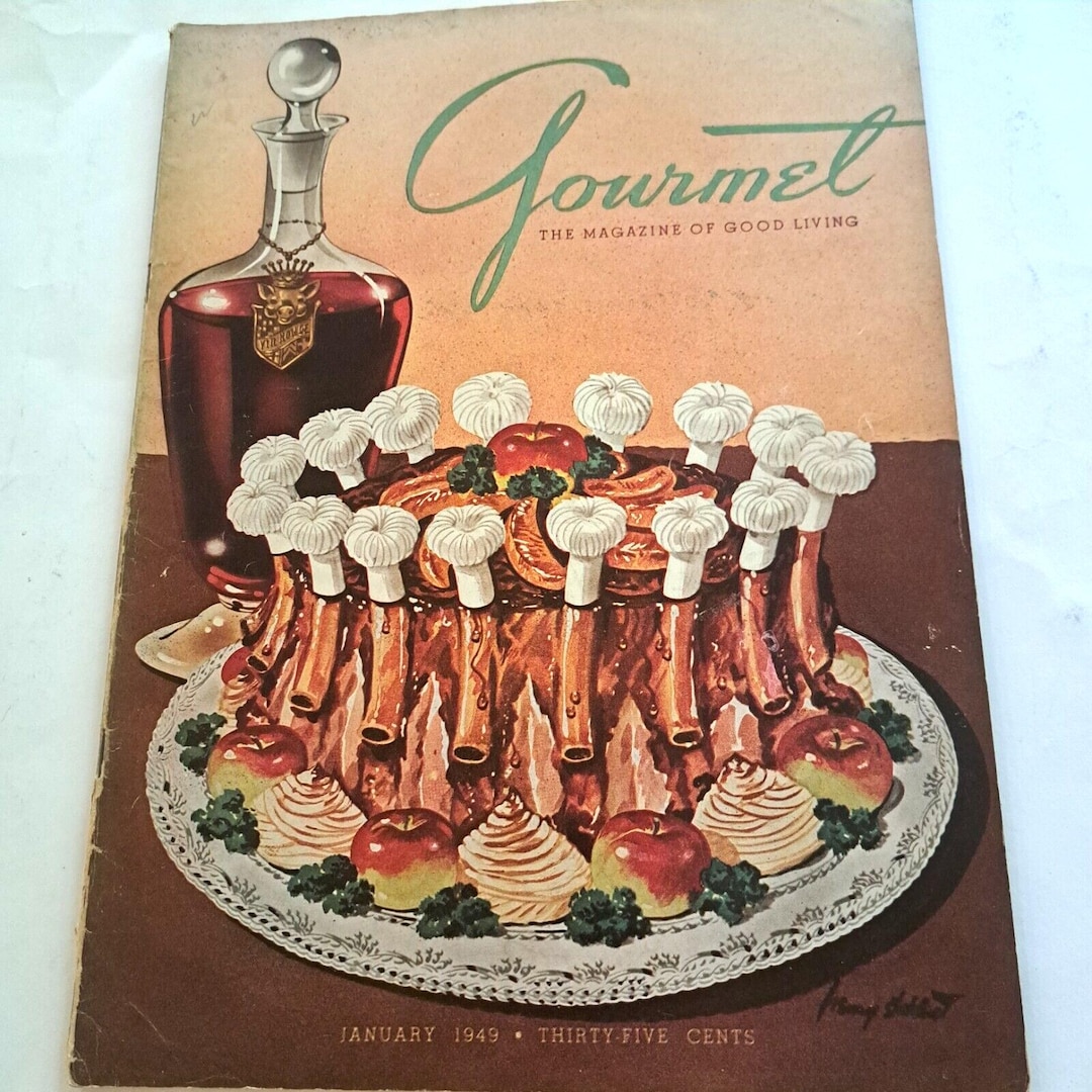 Vintage Gourmet Magazine January 1949 Food Cooking Epicurean 1940s Post ...