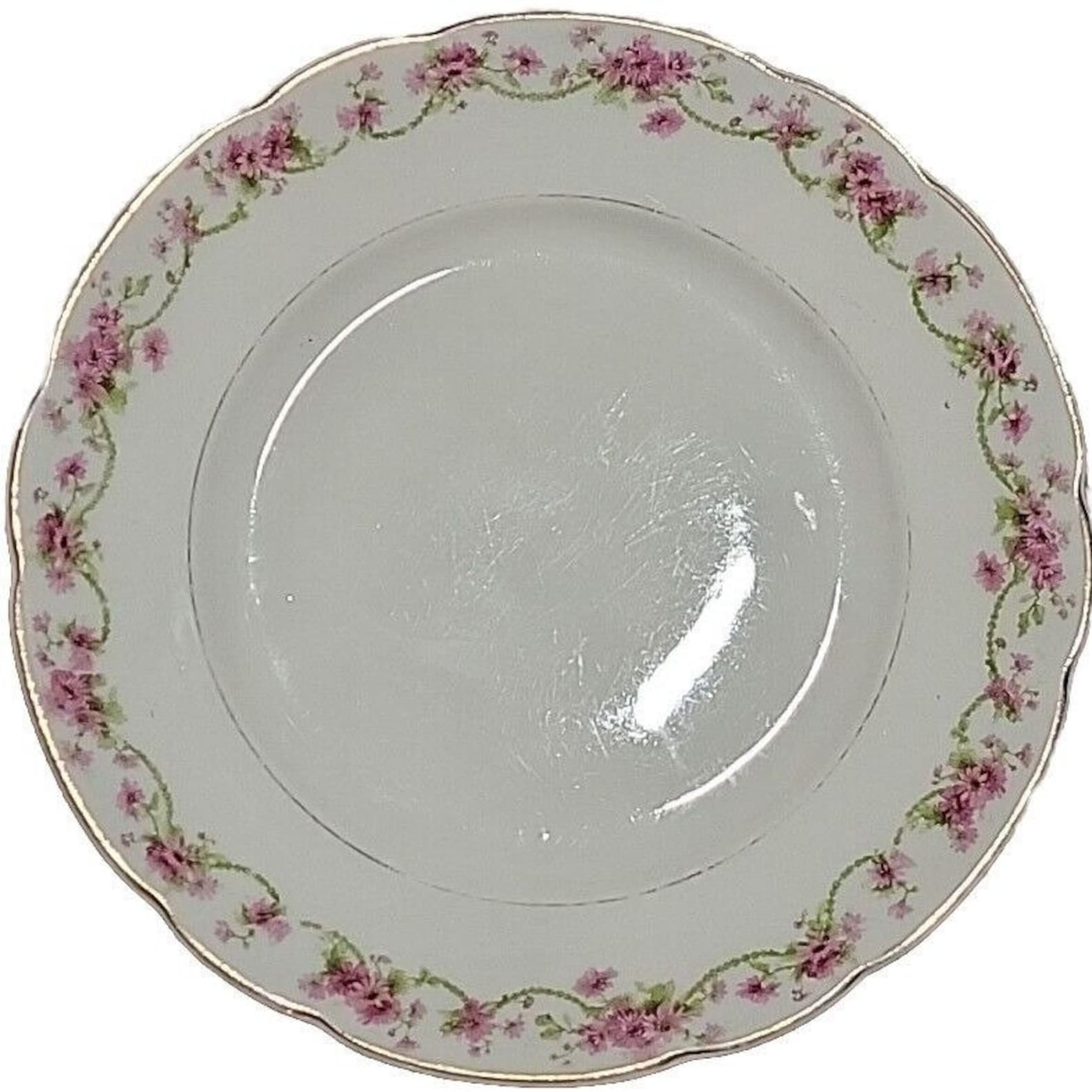 Mercer Pottery Company 7" 8" 9.5" Plates Dishes Semi-vitreous Pink ...