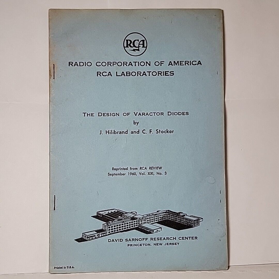 Vintage Design of Varactor Diodes RCA Laboratories September 1960 ...