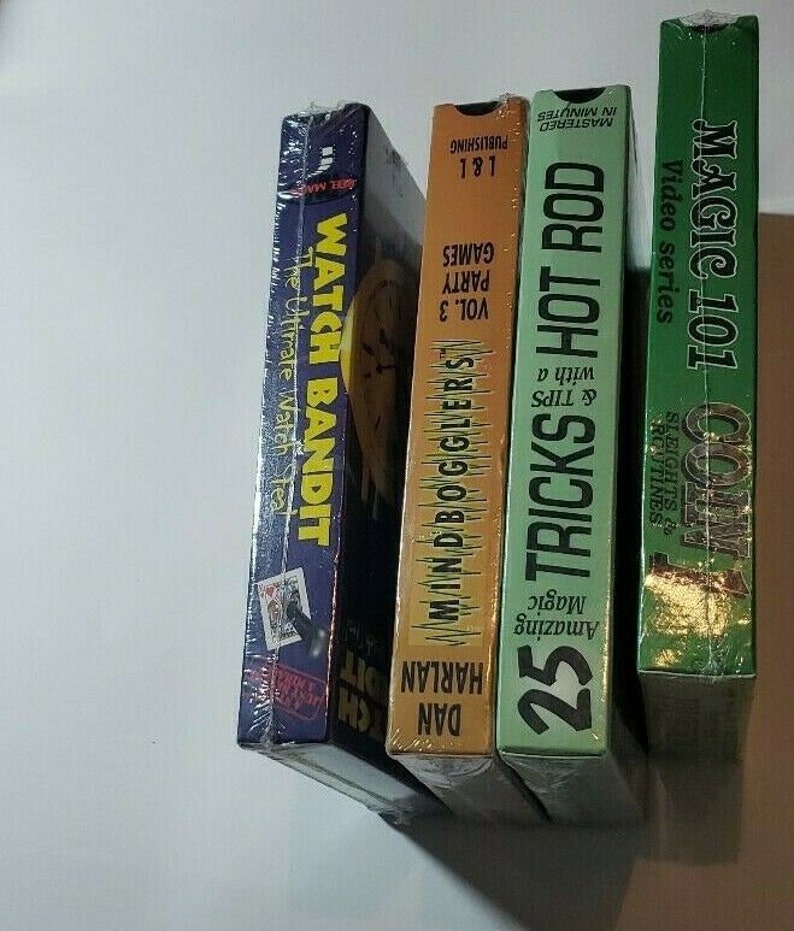Magic Trick VHS Video Tapes Lot of 4 New Sealed Magician Coin Hot Rod ...