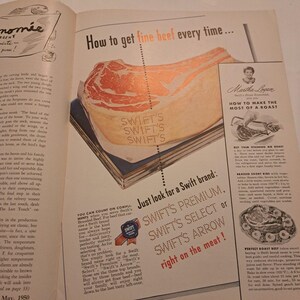 Vintage Gourmet Magazine May 1950 Food Cooking Epicurean 1950s Post War ...