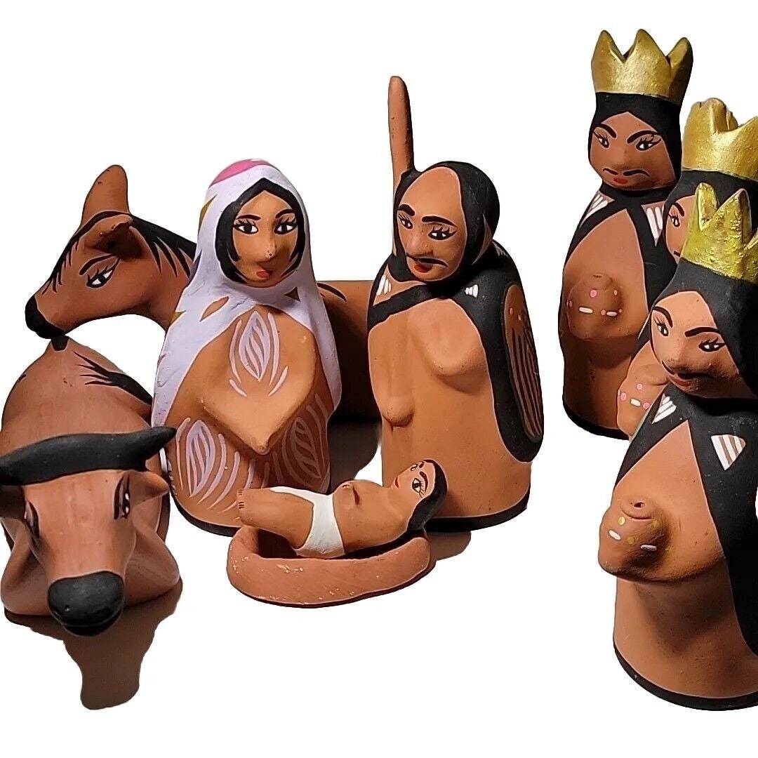 Christmas Nativity Set Terracotta Hand Made Chile Chilean Terra Cotta ...