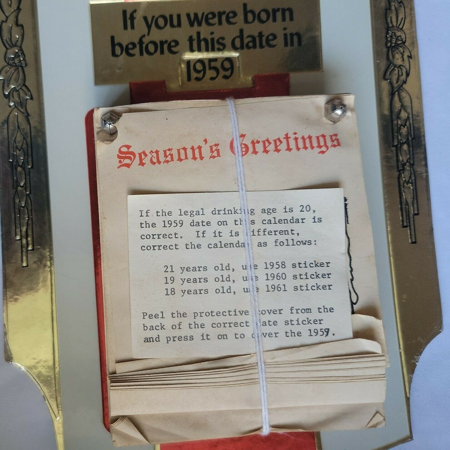 Drewrys Beer 1959 Calendar Sign Embosograph Bar Man Cave 1950s ...