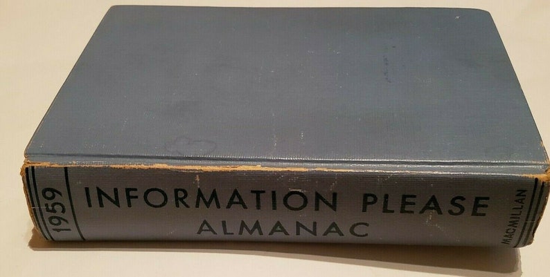 Information Please Almanac 1959 Dan Golenpaul Macmillan Company 1950s ...