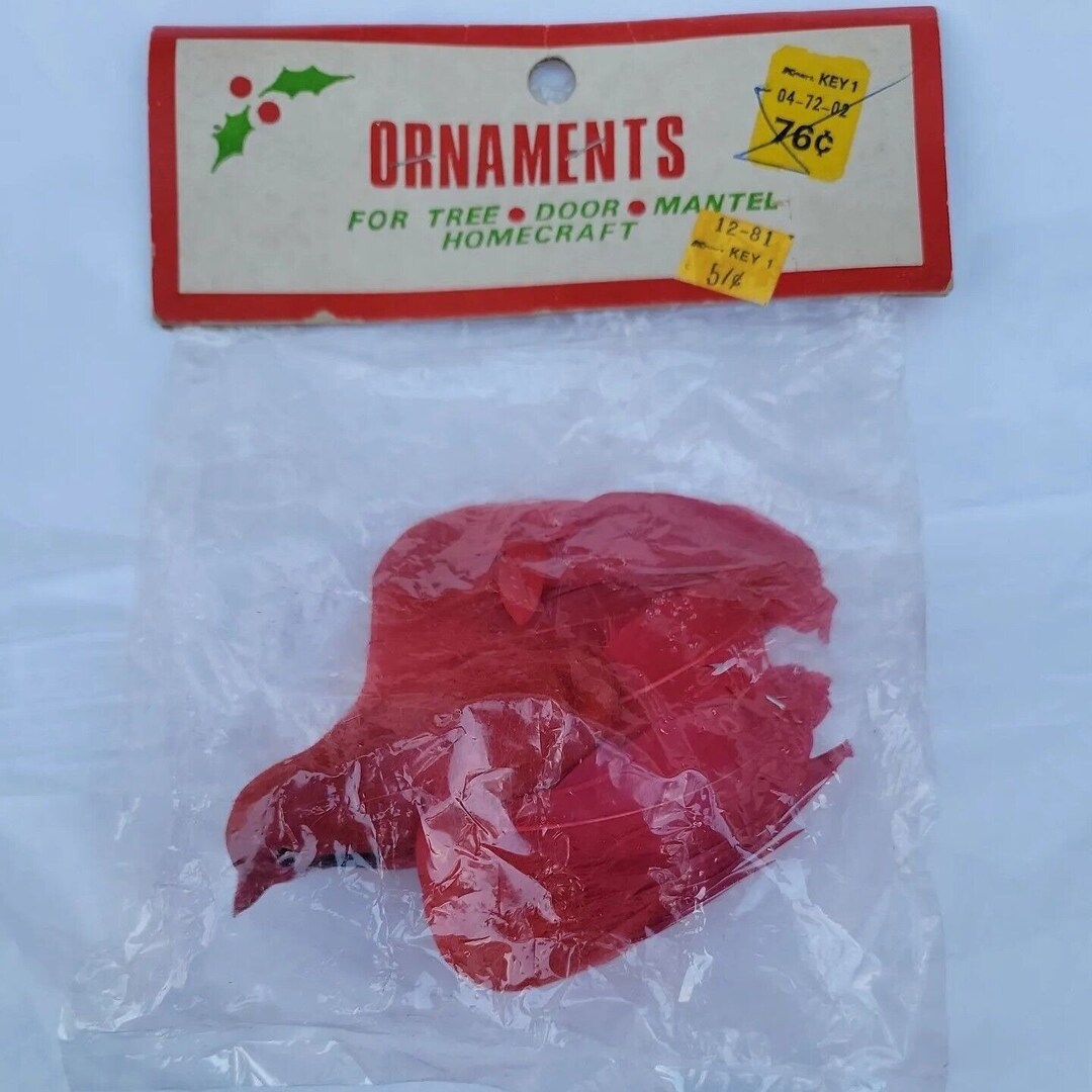 Cardinal Christmas Ornament K Mart Kmart Red Bird Vintage K-mart ...
