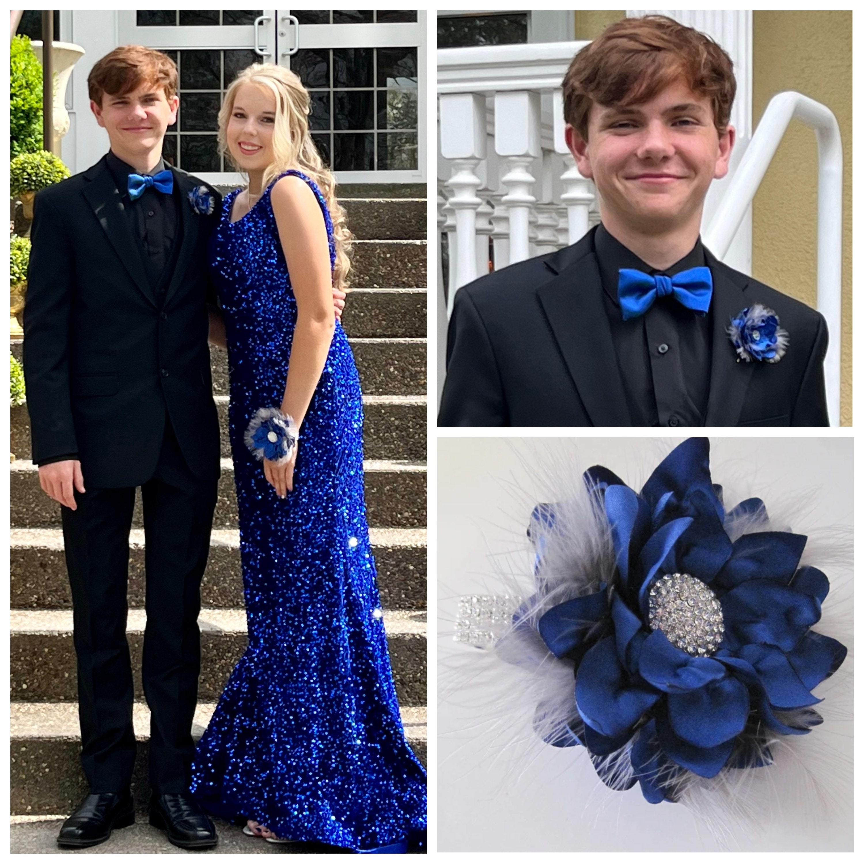 Royal Blue Prom Bouquet