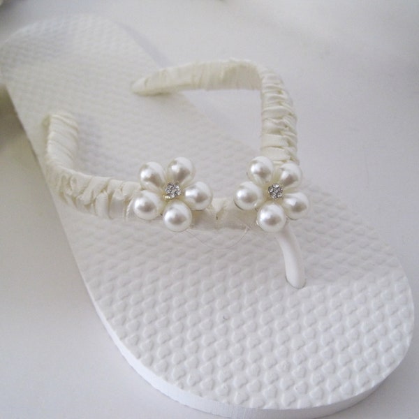 Pearl Flip Flops - Etsy