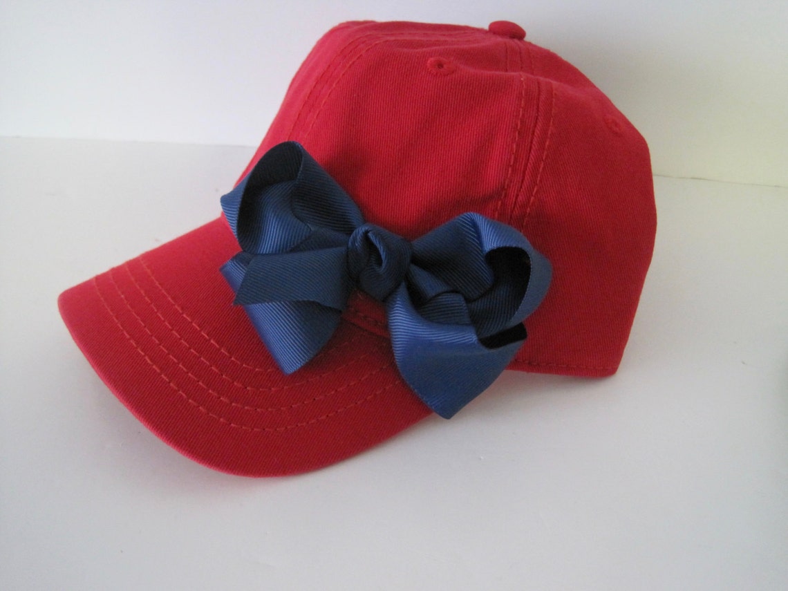 Youth Toddler Red Baseball Cap With Beautiful Navy Blue - Etsy