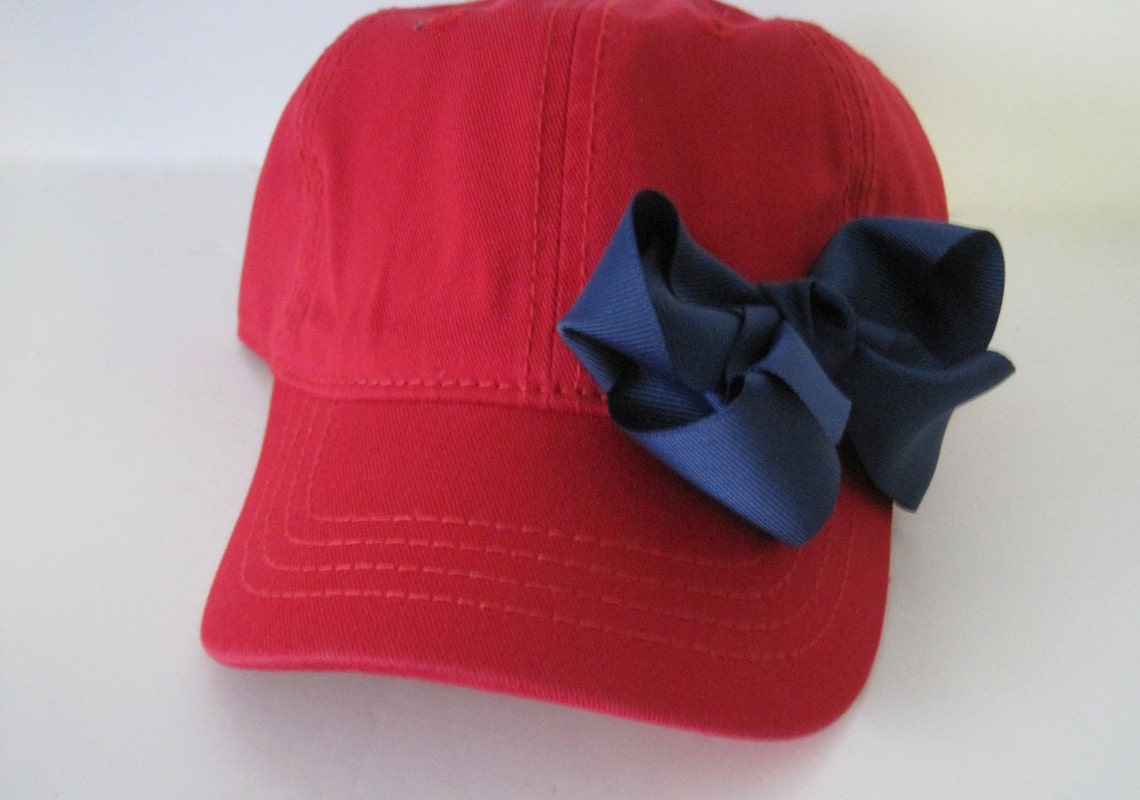 Youth Toddler Red Baseball Cap With Beautiful Navy Blue - Etsy