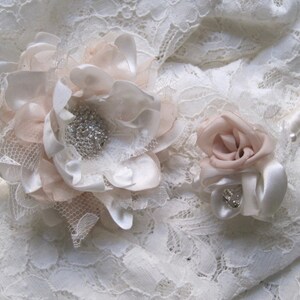 Rhinestone Wrist Corsage Bracelet Set Wedding Prom Homecoming Ivory ...