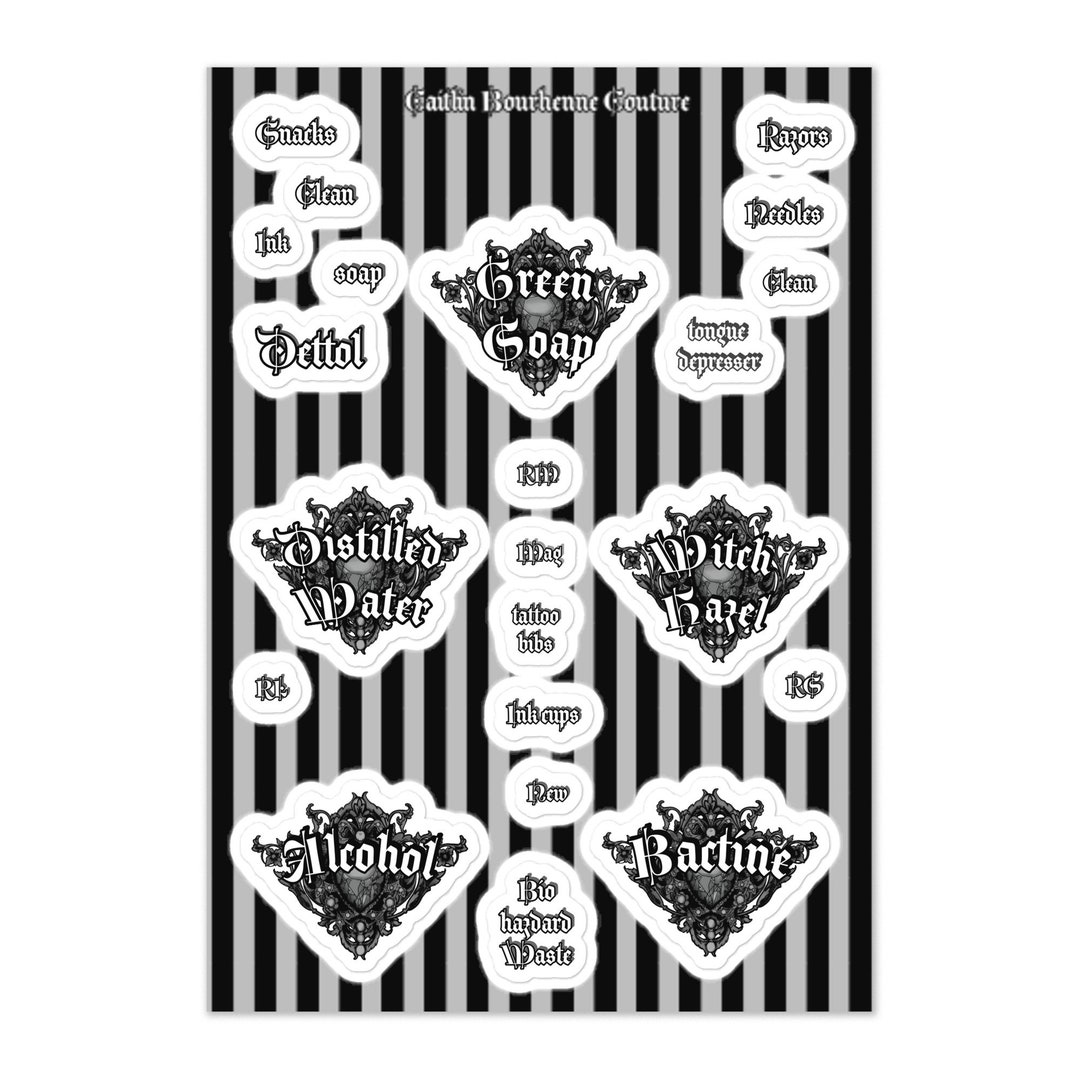 Tattoo Label Sticker Sheet - Etsy
