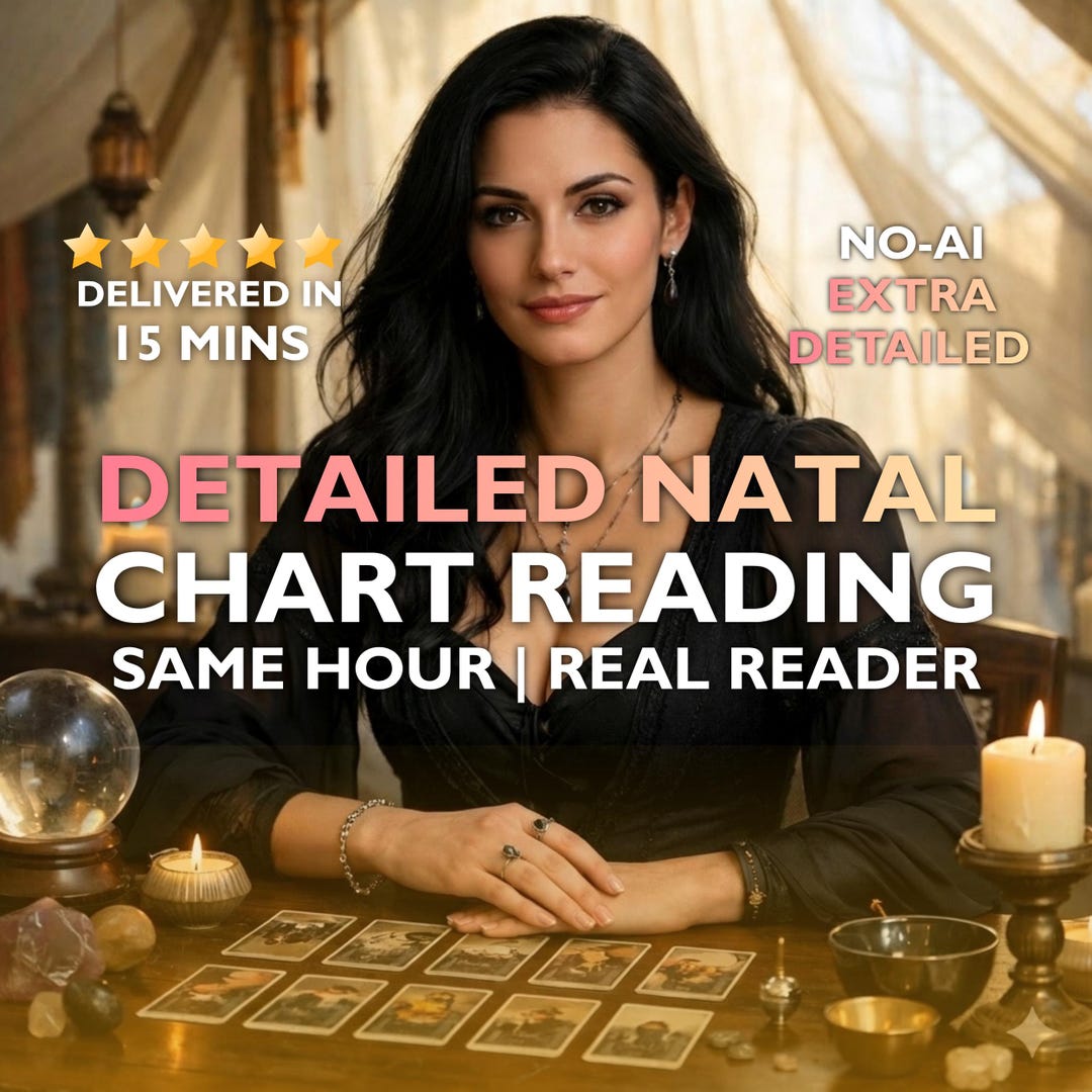 In Depth Personalized Birth Chart Reading, Same Hour Astrology Natal ...