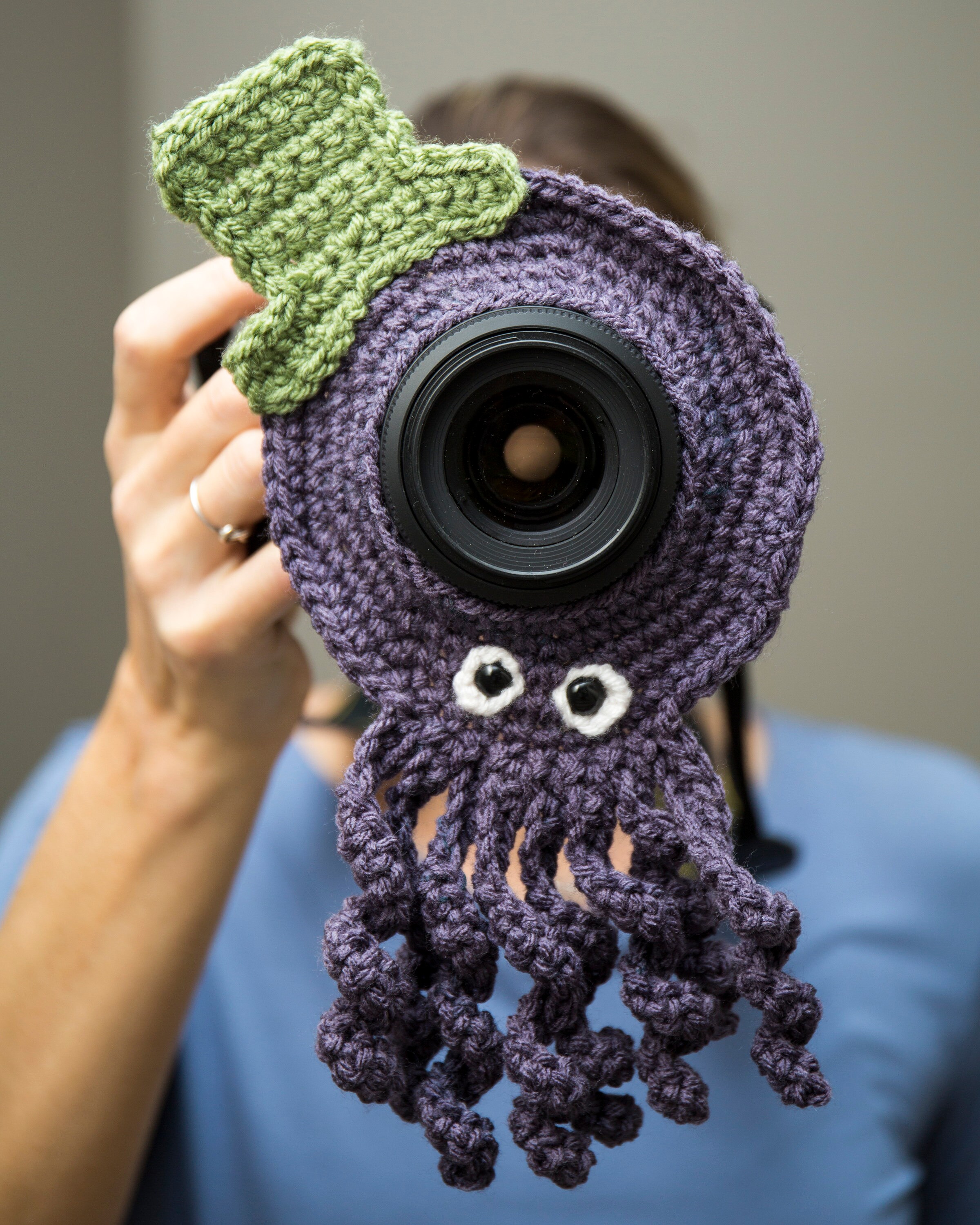 Animal Camera Lens Buddy, Crochet Lens Shutter Hugger, Photography Prop ...