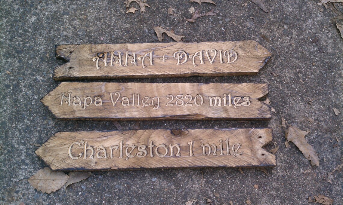 Rustic Wooden Arrow Sign / Custom - Etsy