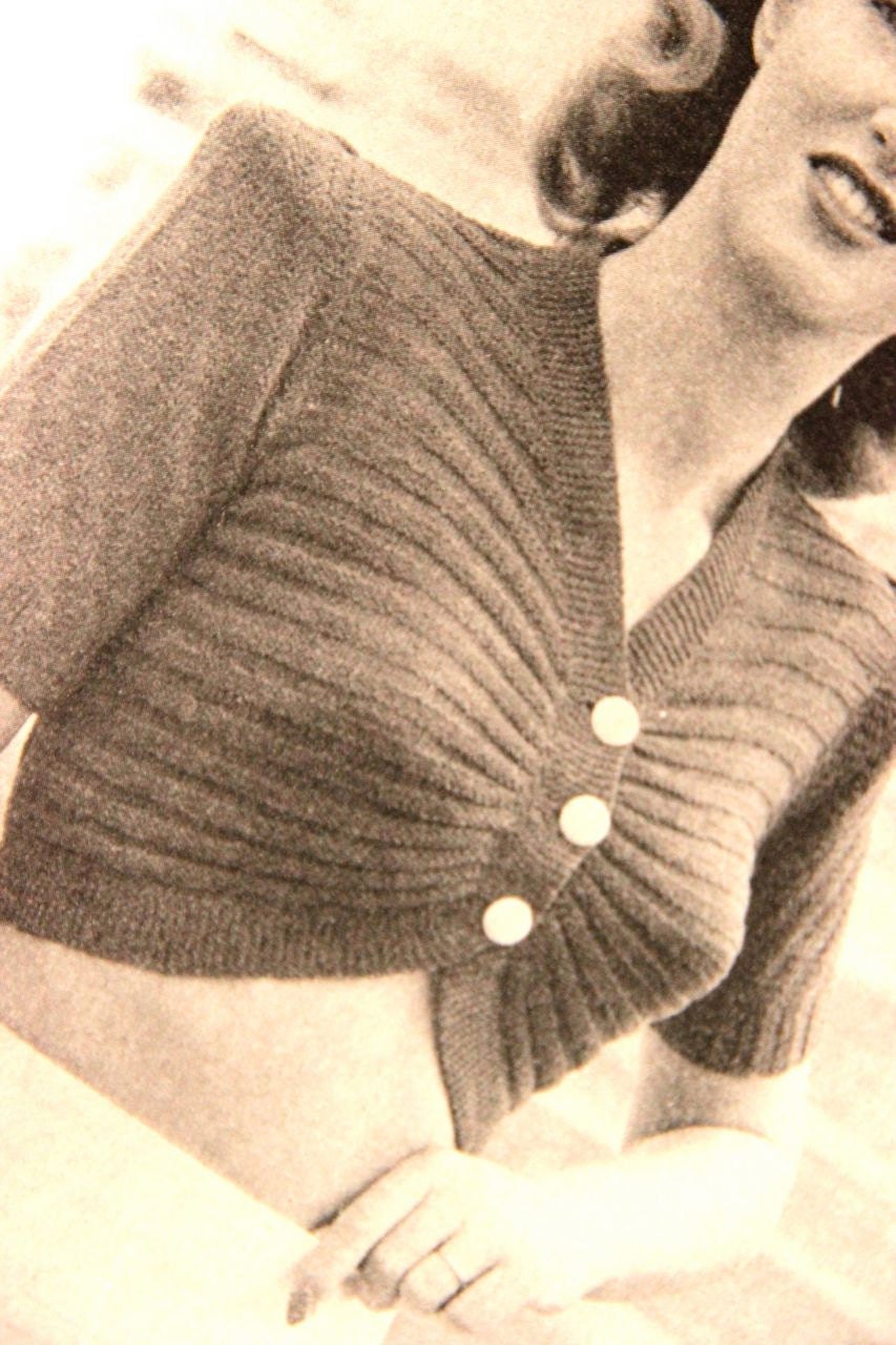Hello Sailor 1940s Knitting Pattern Cropped Knitted Top B32 and B34 - Etsy
