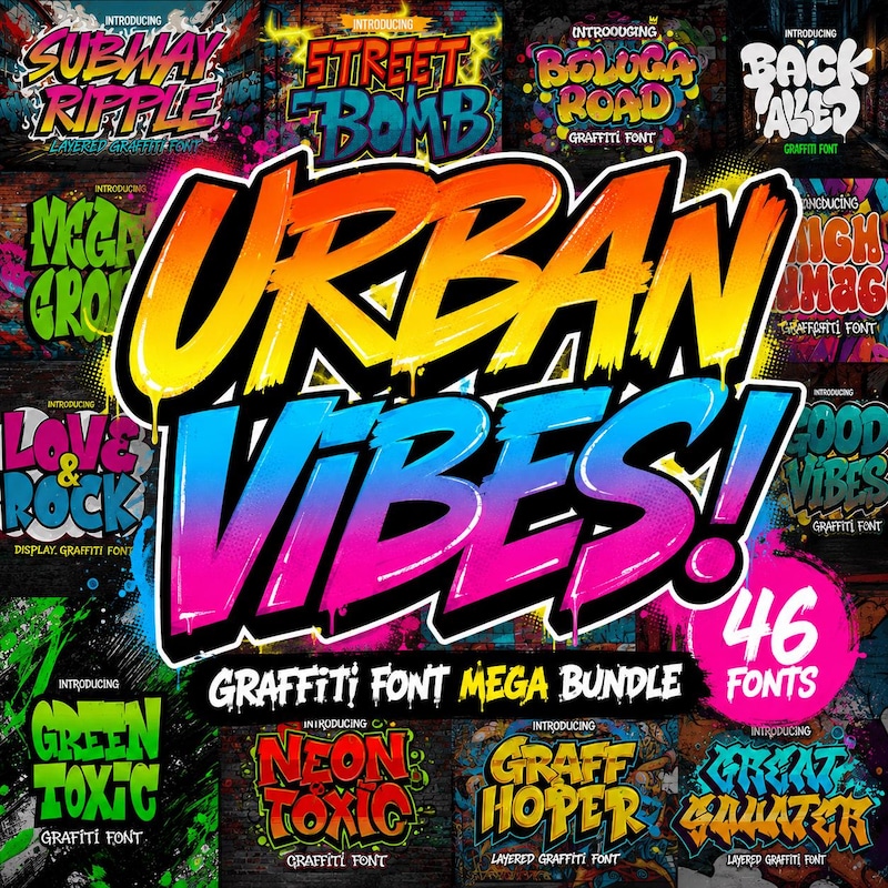 Graffiti Logo Template - Etsy