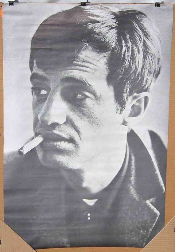 Vtg 60s B&W Trilby Jean Paul Belmondo Movie Poster NOS - Etsy
