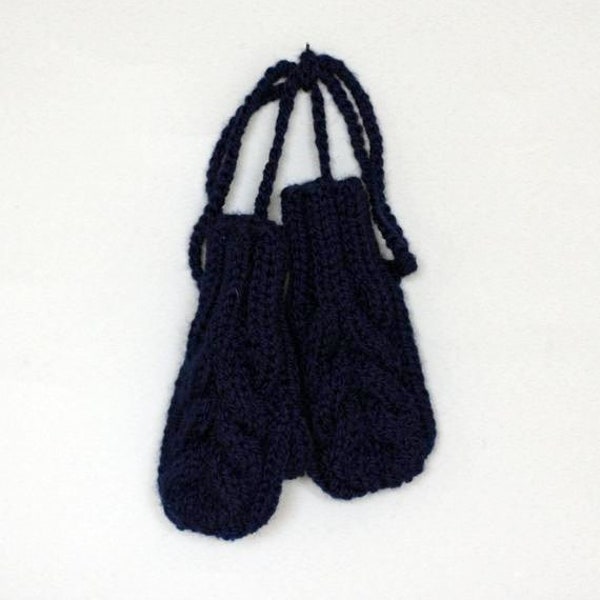 Mittens With Strings - Etsy