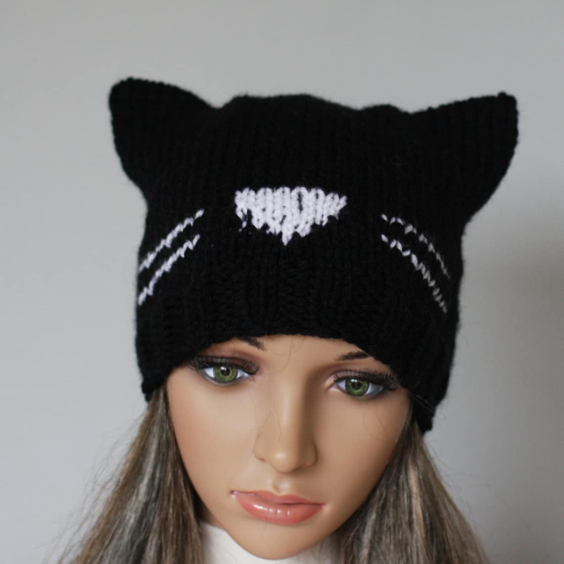 Hat Cat.ladies Beanie ''black Cat'' Hand - Etsy UK