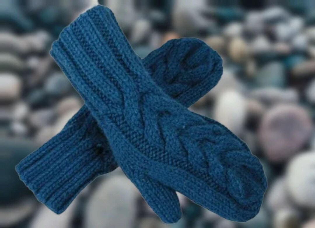 Hand Knitted Wool Mittens: Ladies One Finger Gloves - Etsy