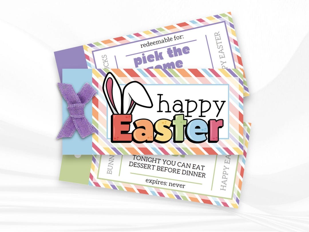 Editable Easter Coupon Book | Easter Basket Filler | Printable Gift ...