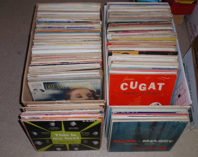 10 Random Used Vinyl Record Albums WITH Jackets for Crafting, Crafting ...
