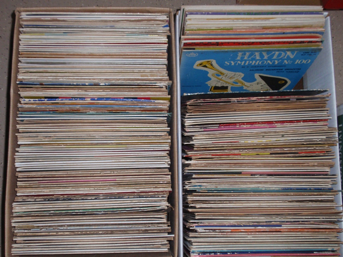 10 Random Used Vinyl Record Albums WITH Jackets for Crafting, Crafting ...