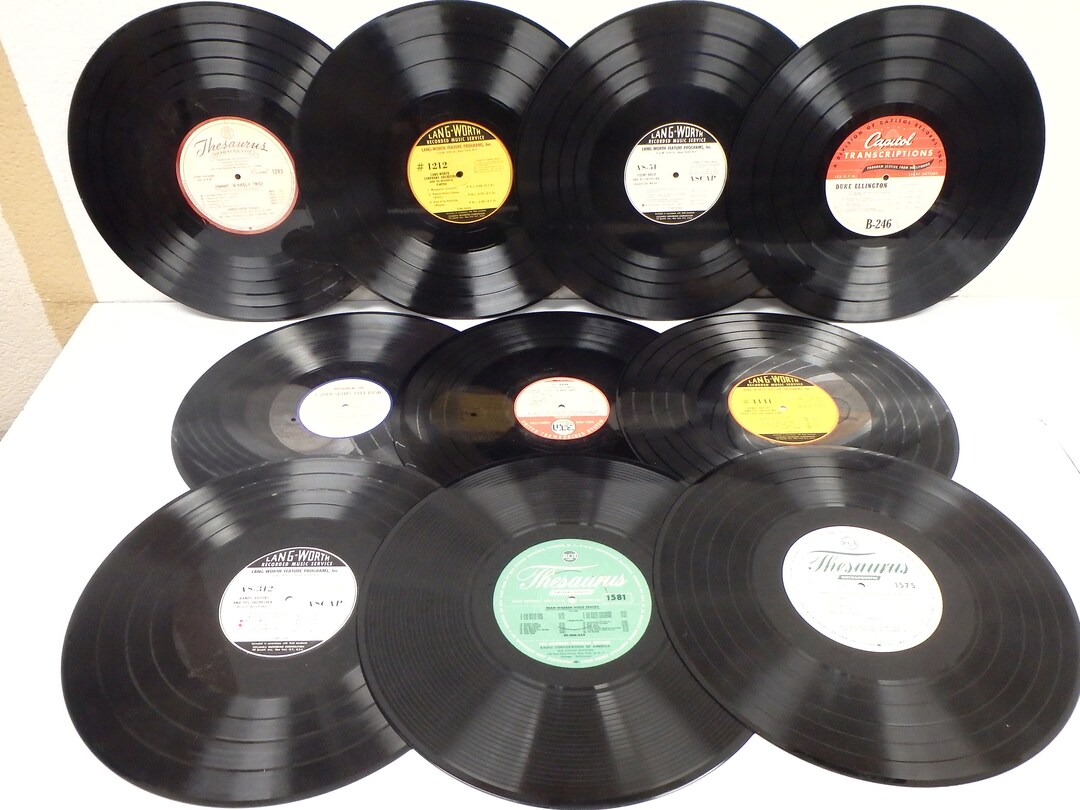 Lot of Ten (10) 16" (yes, Sixteen Inch) Random Used Vinyl Record Albums ...
