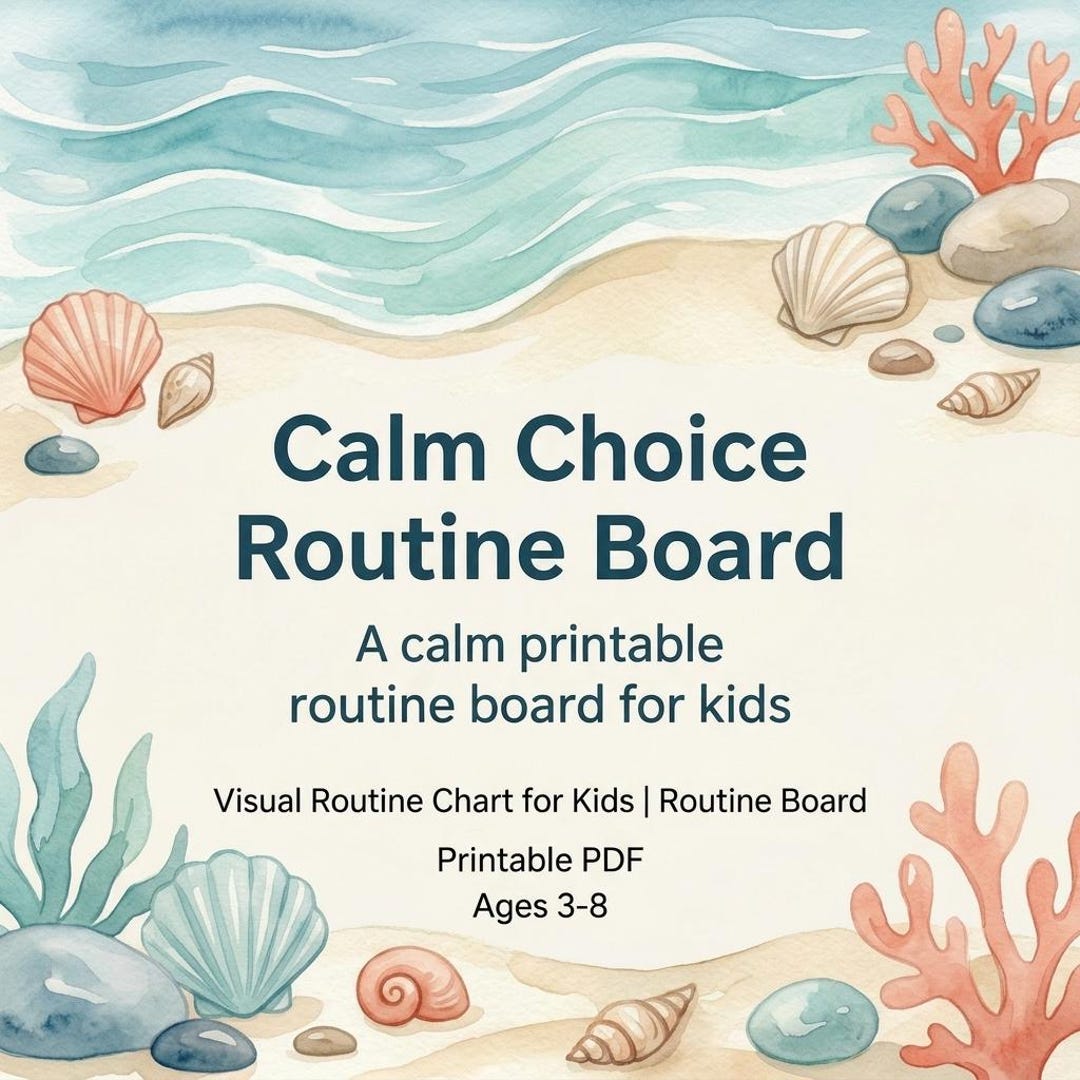Calm Choice Routine Board | Visual Routine Chart for Kids | Printable ...
