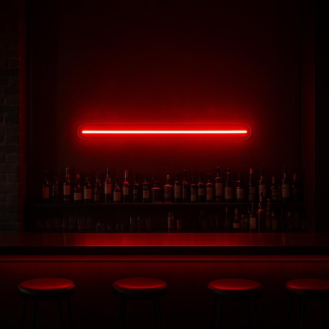 Minimalist Craft Bar Line Neon Sign, Abstract LED Wall Decor, Modern ...