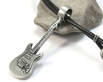 Leather Rocker Necklace - Etsy