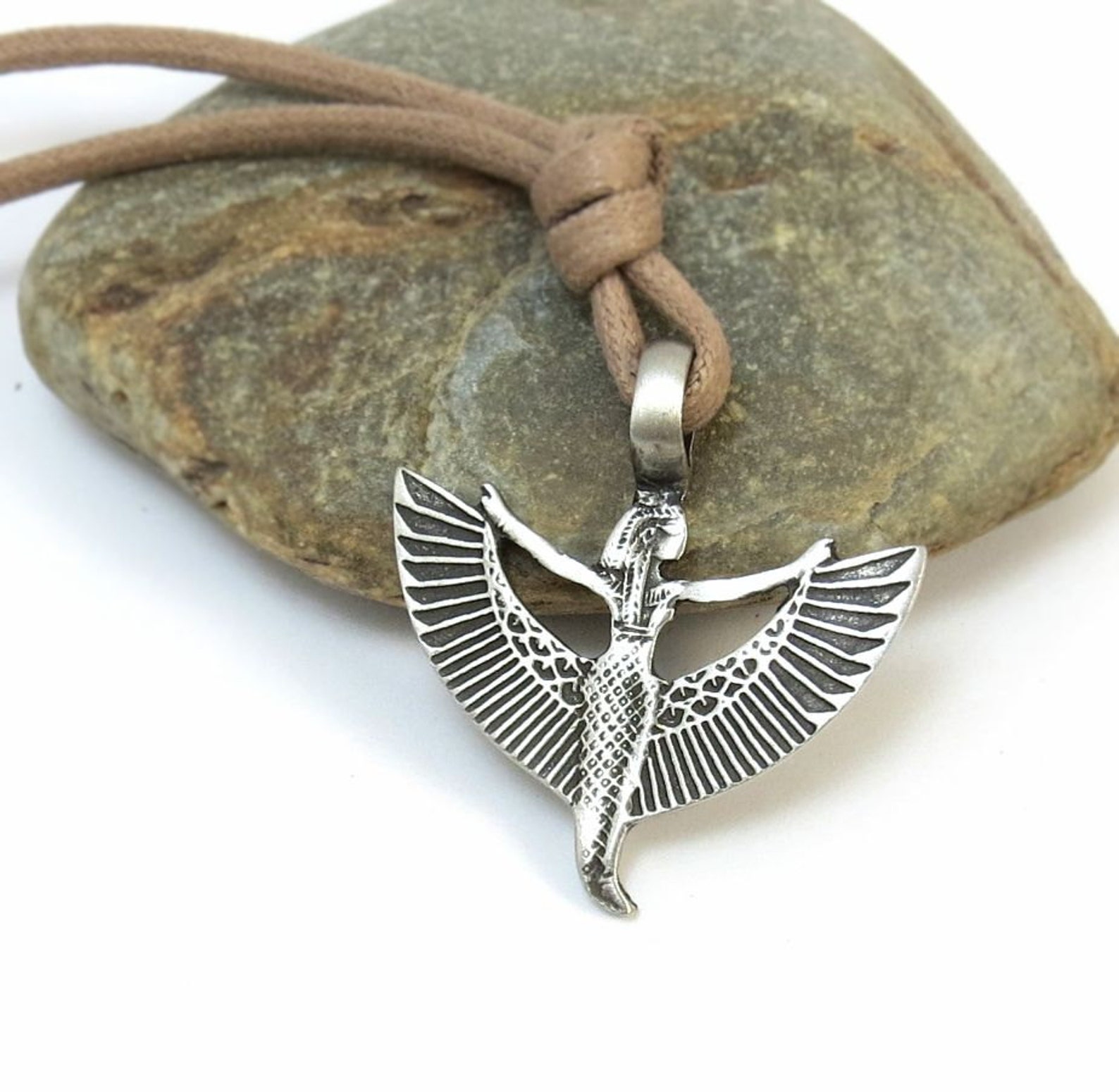 Isis Necklace - Winged Isis Pendant, Ancient Egyptian Jewelry - Ma'at ...