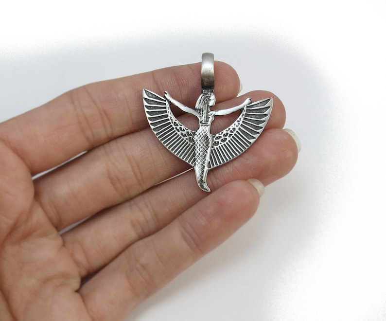 Isis Necklace - Winged Isis Pendant, Ancient Egyptian Jewelry - Ma'at ...