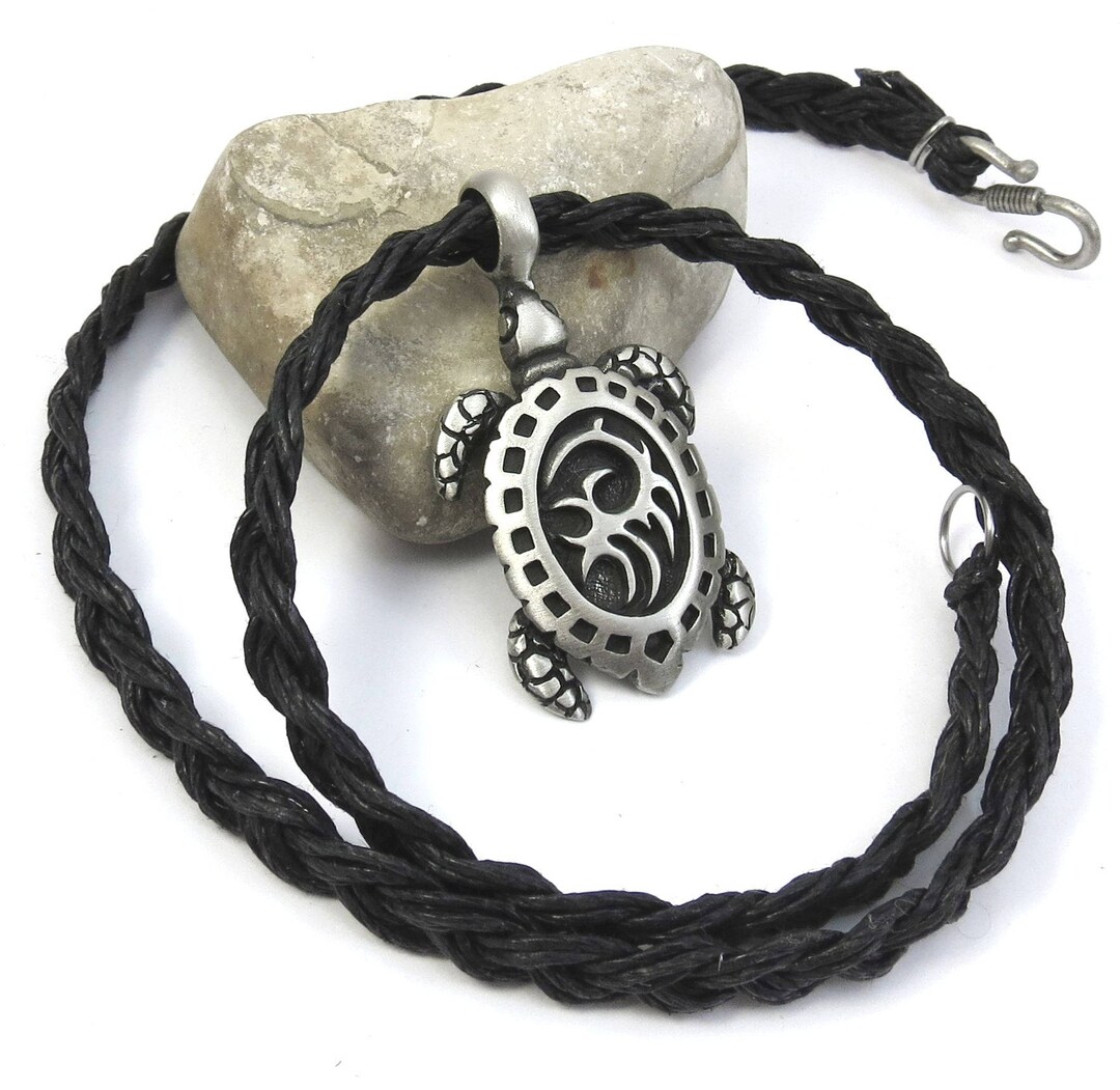 Mens Surfer Jewelry, Tribal Sea Turtle Necklace With Hemp Cord - Custom ...